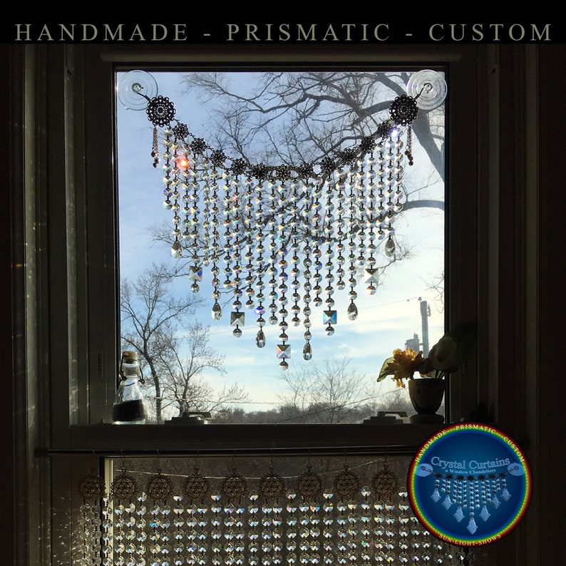 Window Chandelier Flower Snowflake Panel Swag Bunting W/ - Etsy