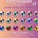 18 Trippy Mushroom Twitch Bit Badges for Affiliated or Partnered Stream ...