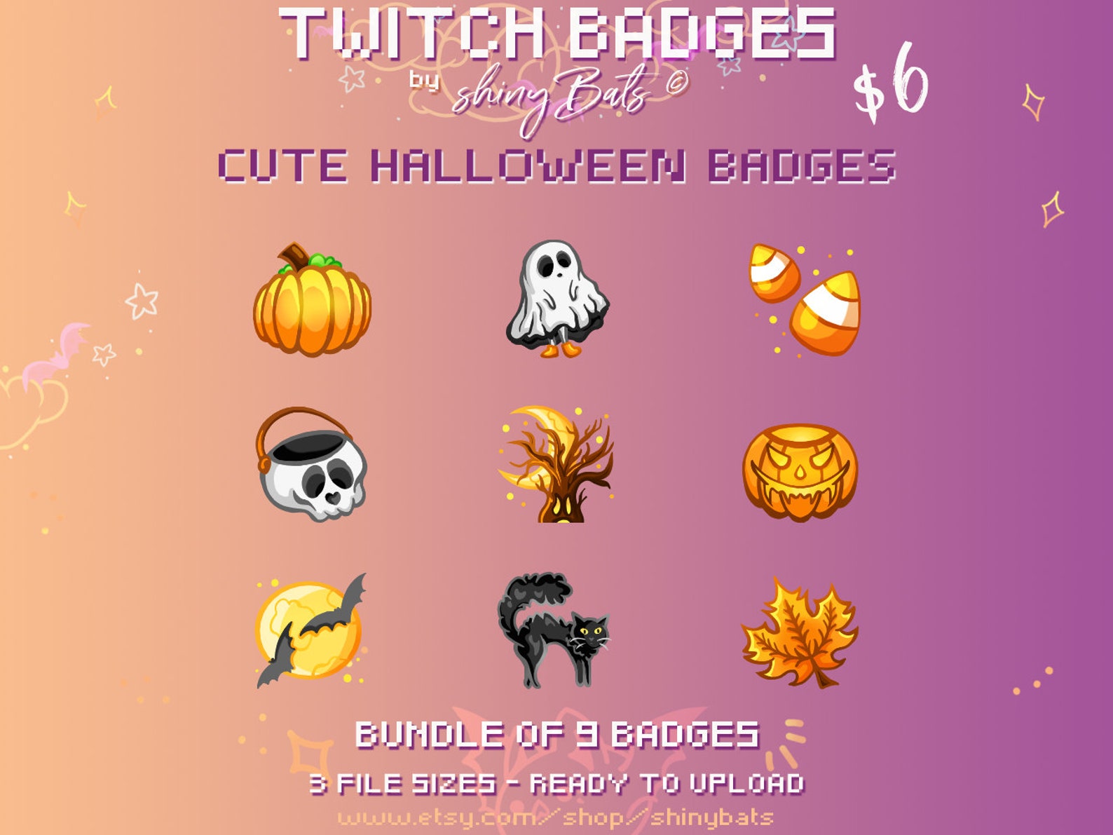 9 Halloween Twitch Sub Badges for Affiliated or Partnered Stream ...