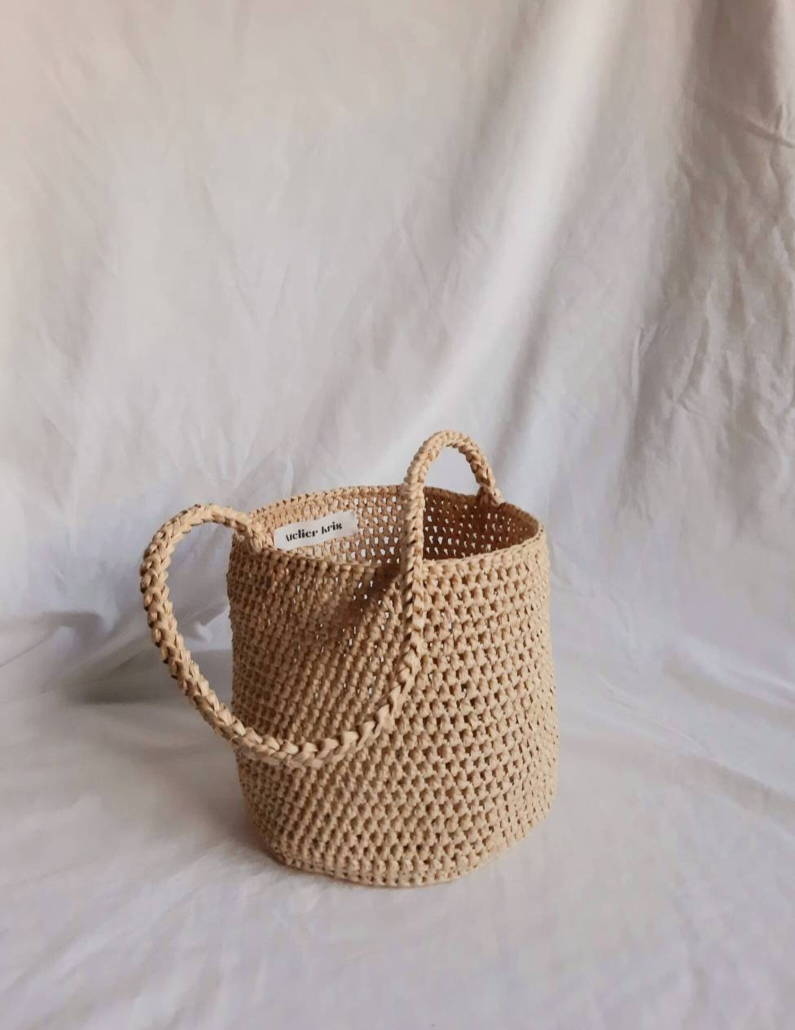 Handmade Lilou Raffia Basket Bag, Crochet Bag, Raffia Bag, Handmade Bag ...