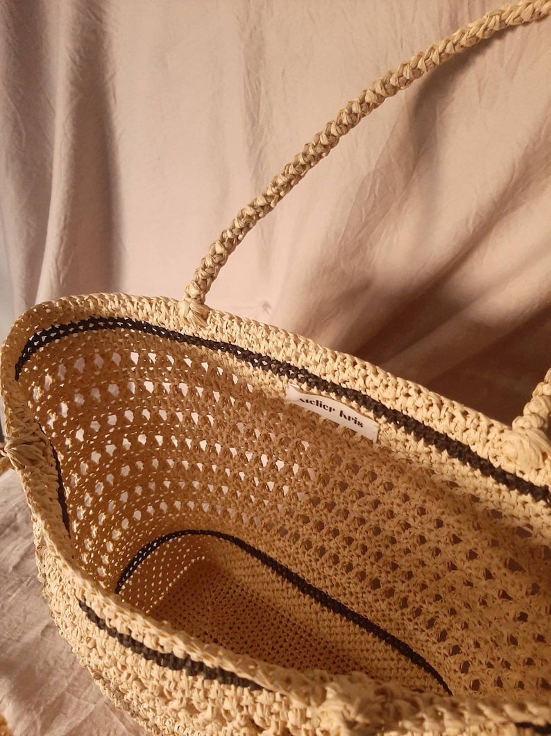 Handmade Stella Raffia Bag, Raffia Bag, Handmade Bag, Crochet Bag ...