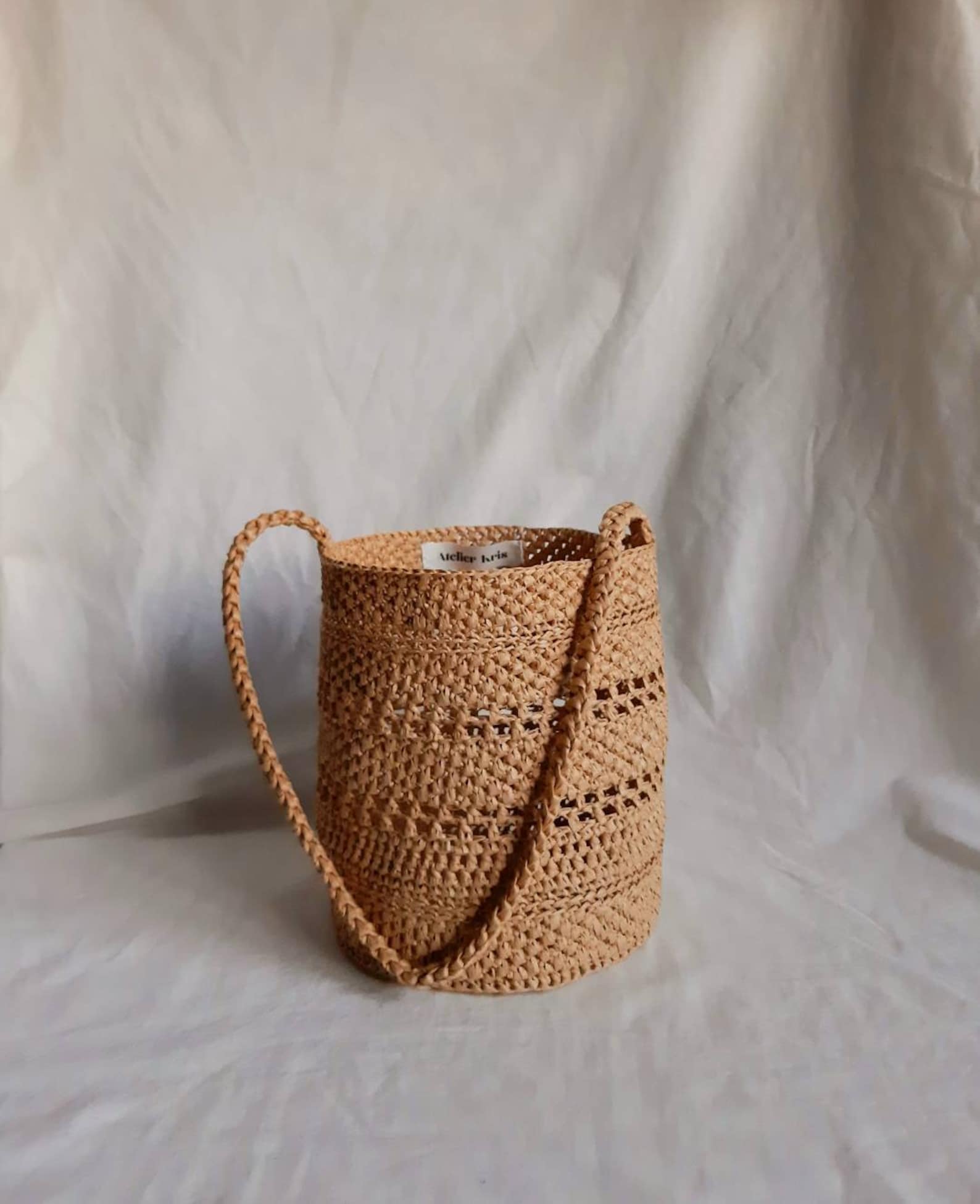 Handmade Charlie Raffia Basket Bag, Raffia Bag, Handmade Bag, Crochet ...