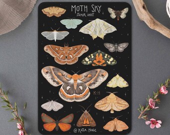 MOON Moth Planner Sticker Sheet - Etsy
