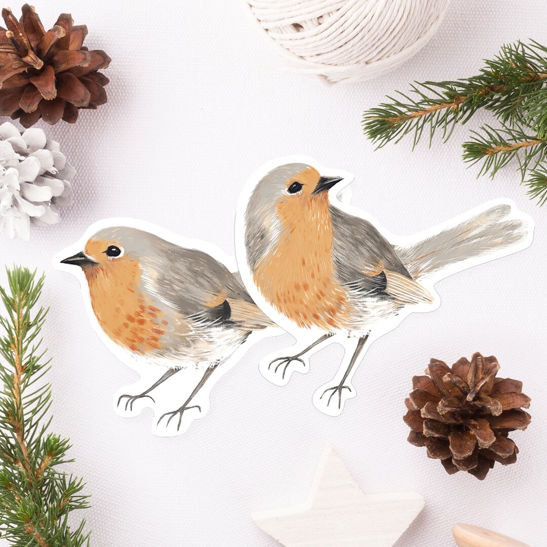 Robin Stickers Laptop Waterproof Removable Sticker Bird Sticker Clear ...