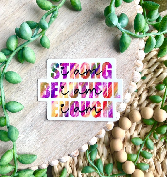 Affirmation Sticker Motivational Quote Sticker I Am Strong | Etsy