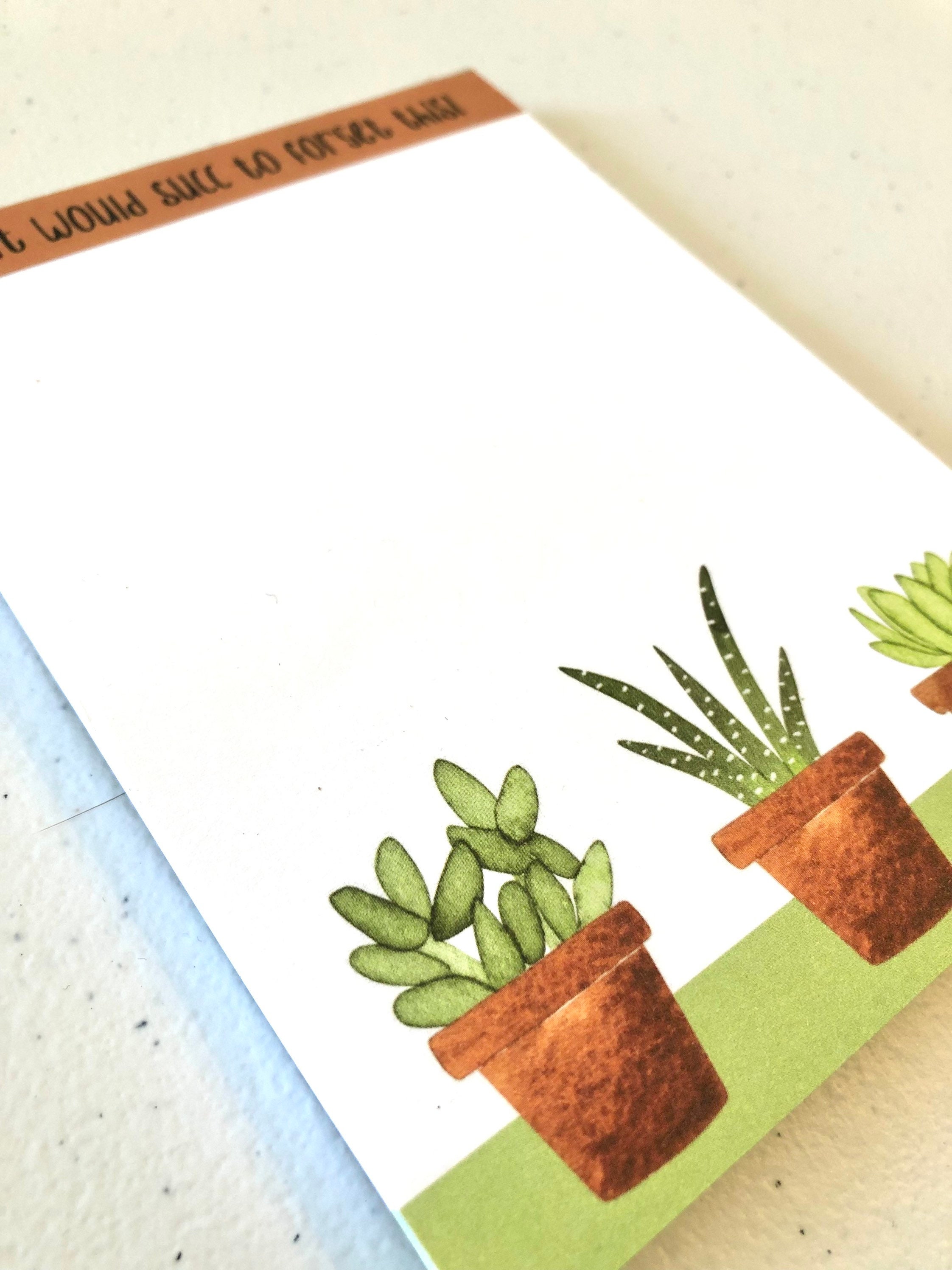 Plant Notepad Notepad Teacher Notepad Stationery Plant Lover Plant Mom ...