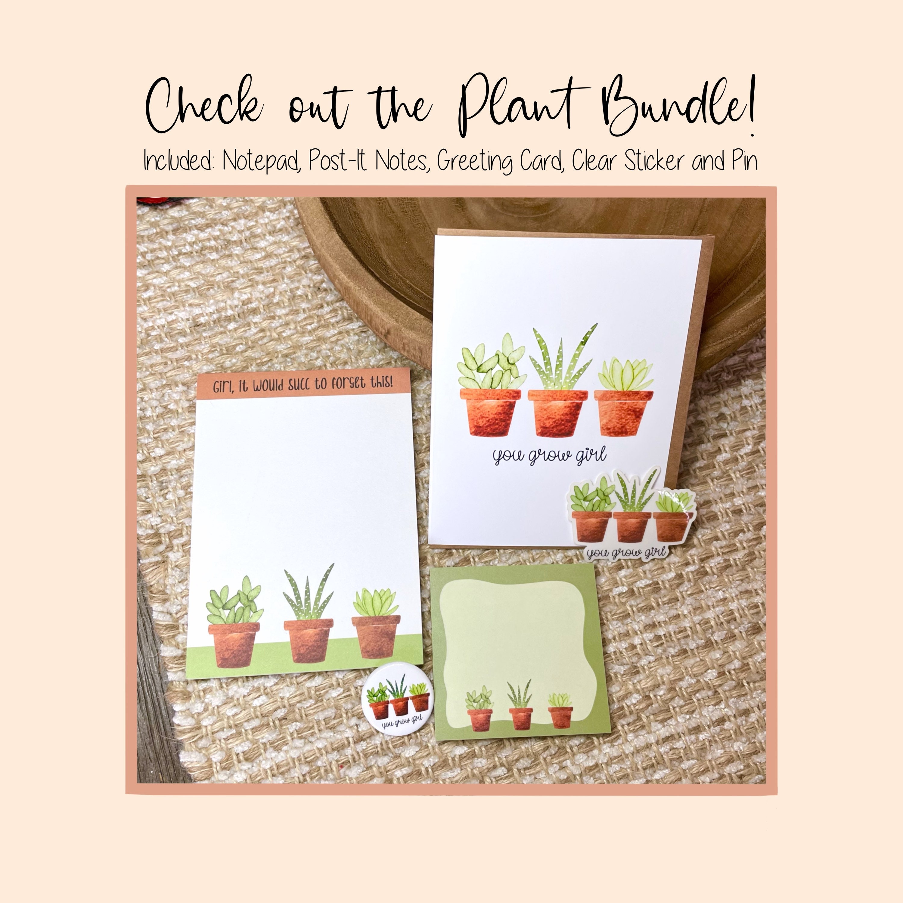 Plant Post It Notes Sticky Notes Stationary Post It Note - Etsy