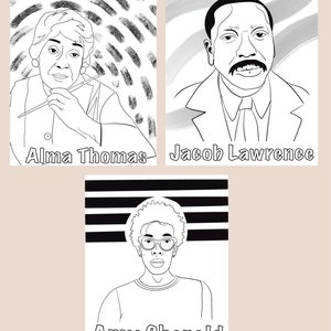 Celebrating Black Artists- 7 Unique Printable Coloring Pages- Black ...