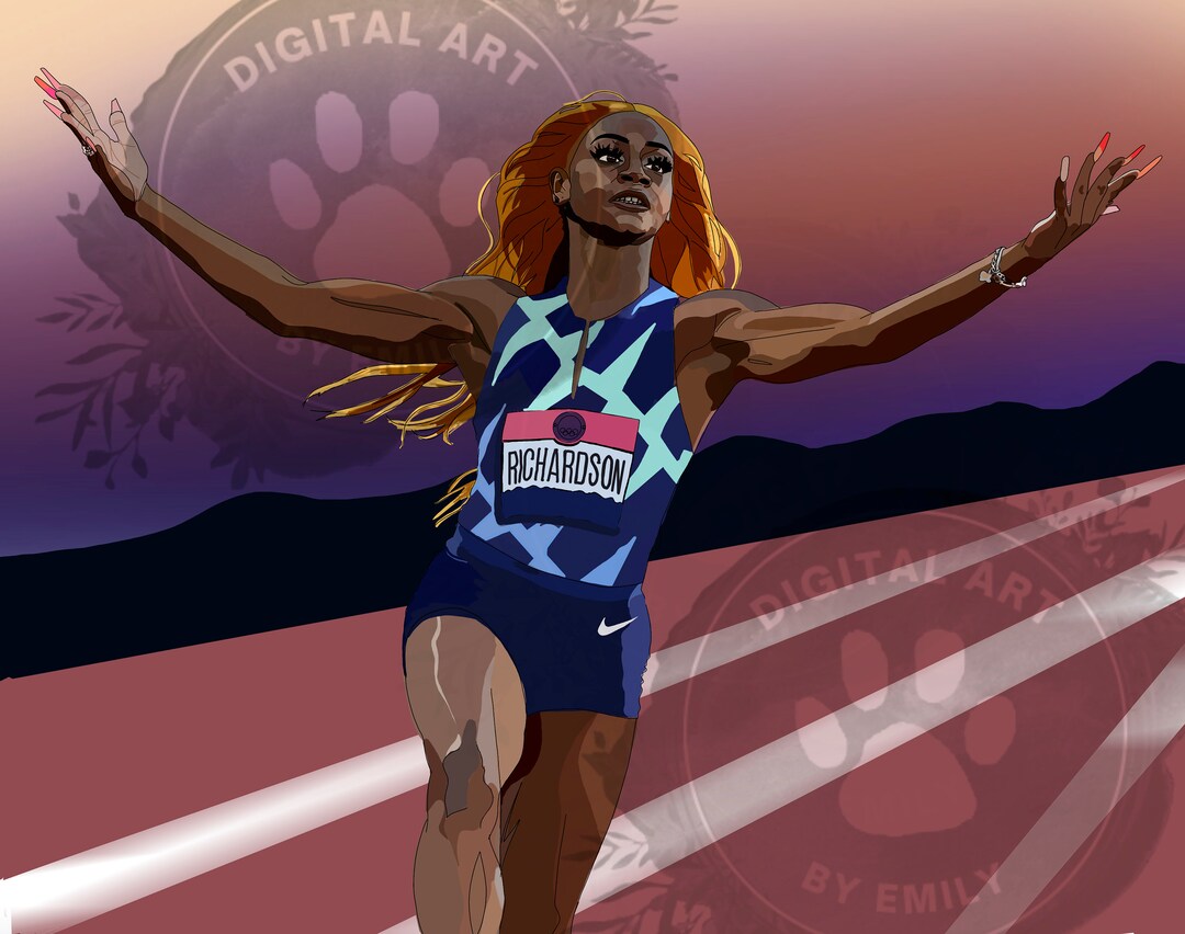 Sha'carri Richardson Illustration - Etsy
