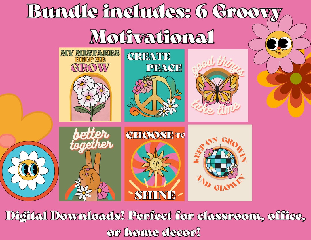 Classroom Decor Bundle- Groovy Classroom Decor- Digital Download ...