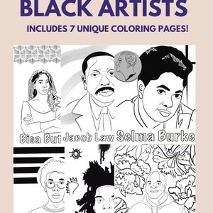 Celebrating Black Artists- 7 Unique Printable Coloring Pages- Black ...