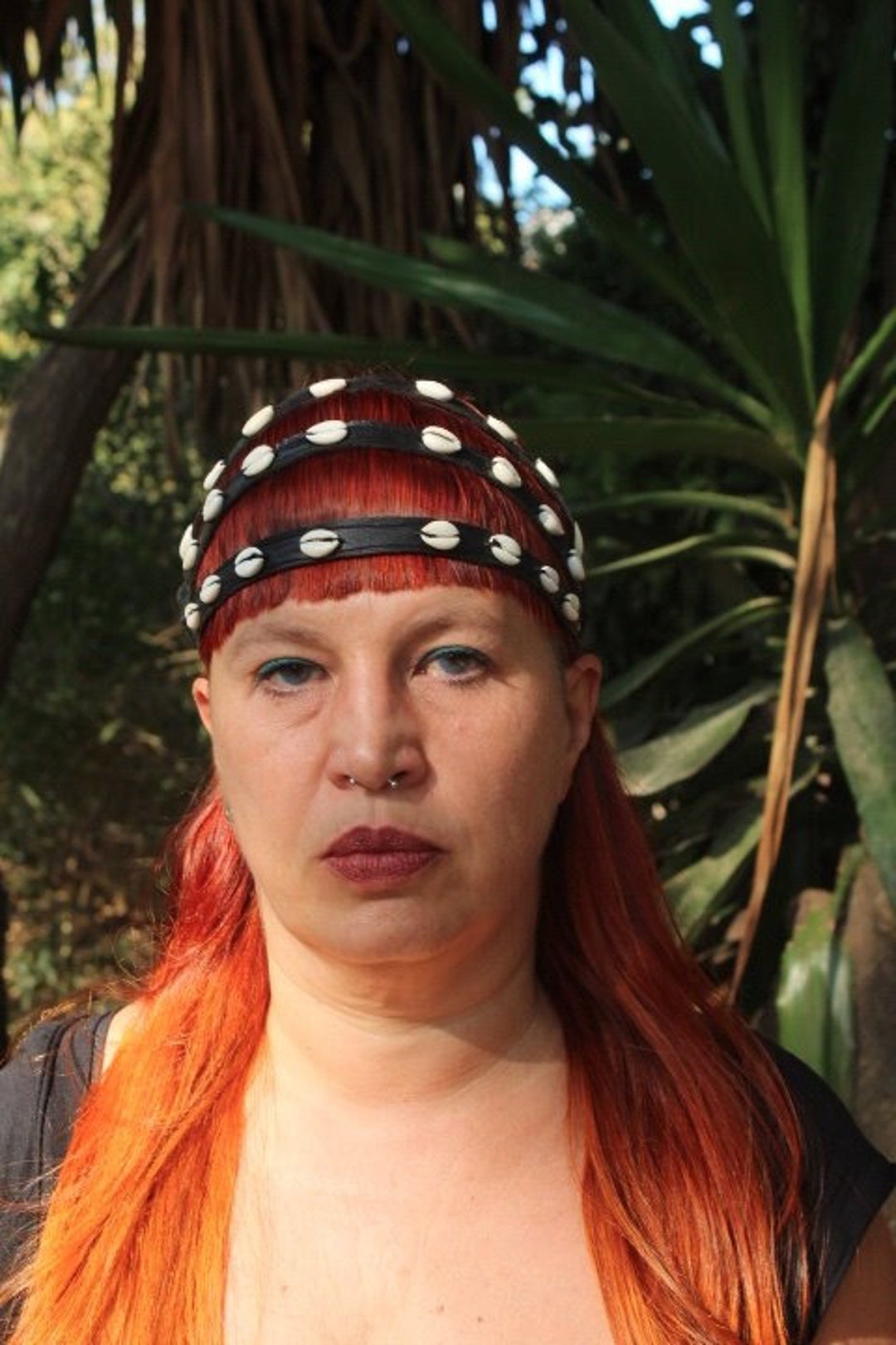 Adjustable Headband for Women, Cowrie Shell Headpiece, Afrocentric ...