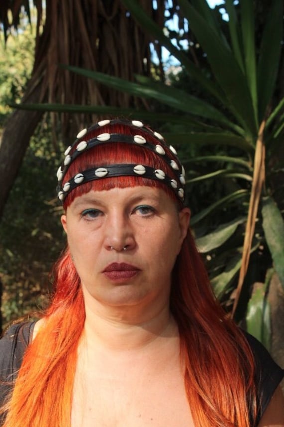 Adjustable Cowrie Shells Headband Leather Headband for Women | Etsy UK