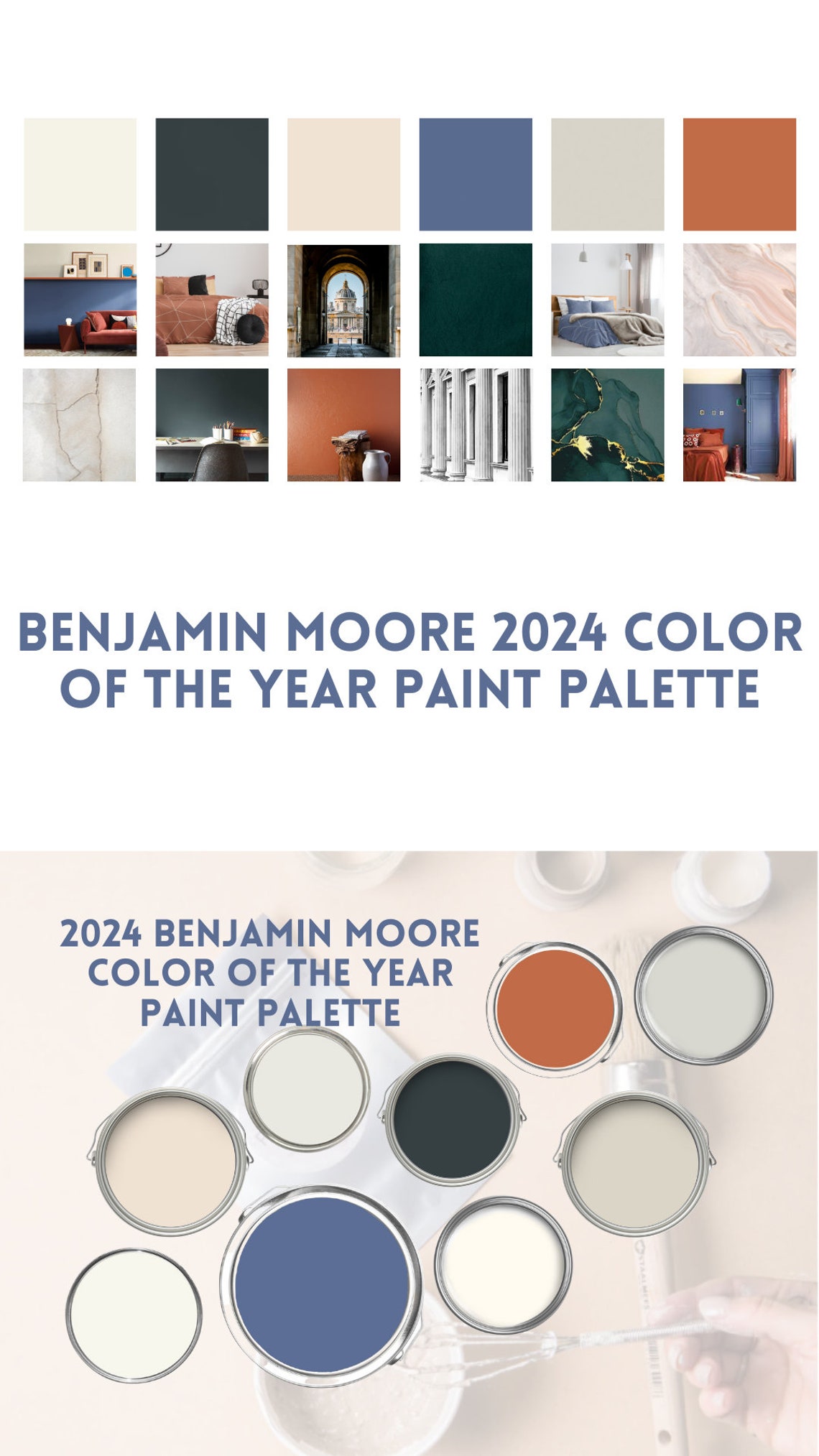 Benjamin Moore 2024 Color of the Year Paint Palette for Kitchen Blue ...