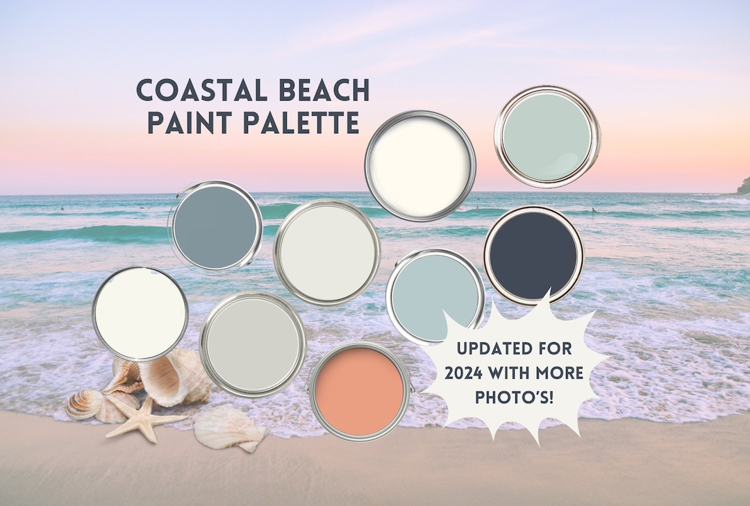 Benjamin Moore Coastal Beach Paint Palette Whole Home Interior Water ...