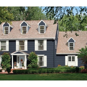 Navy Exterior Paint Color Scheme Blue Exterior Paint Farmhouse Exterior ...