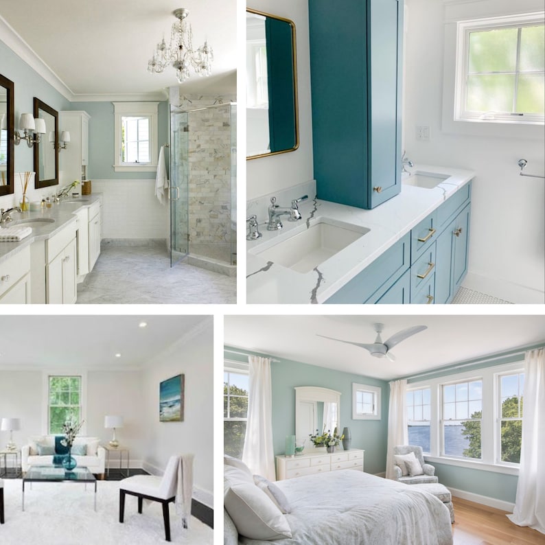 Benjamin Moore Coastal Palette Blue Paint Scheme Beach House Color ...
