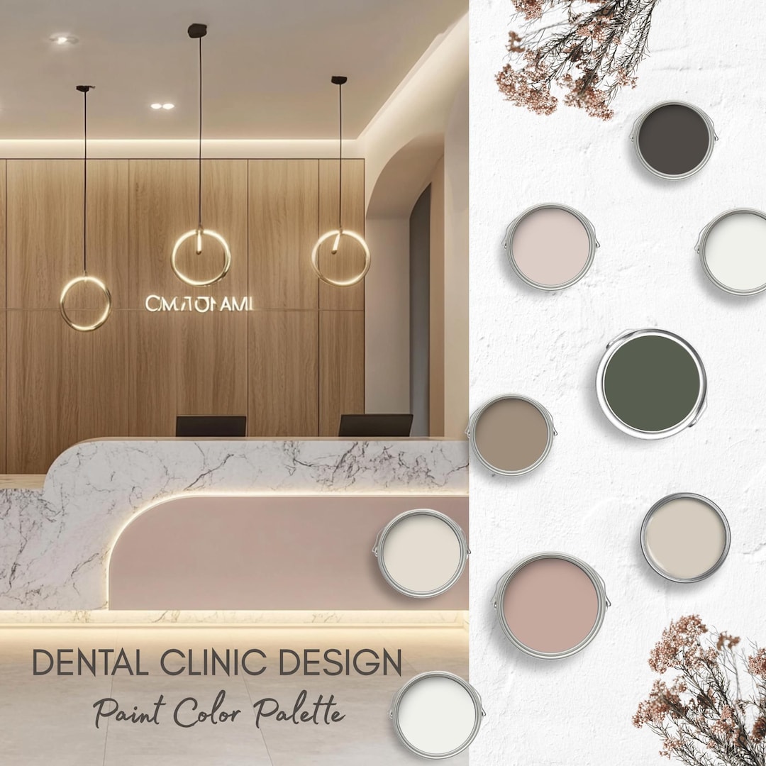 Luxury Dental Clinic Design Pink Healthcare Interior Paint Color ...
