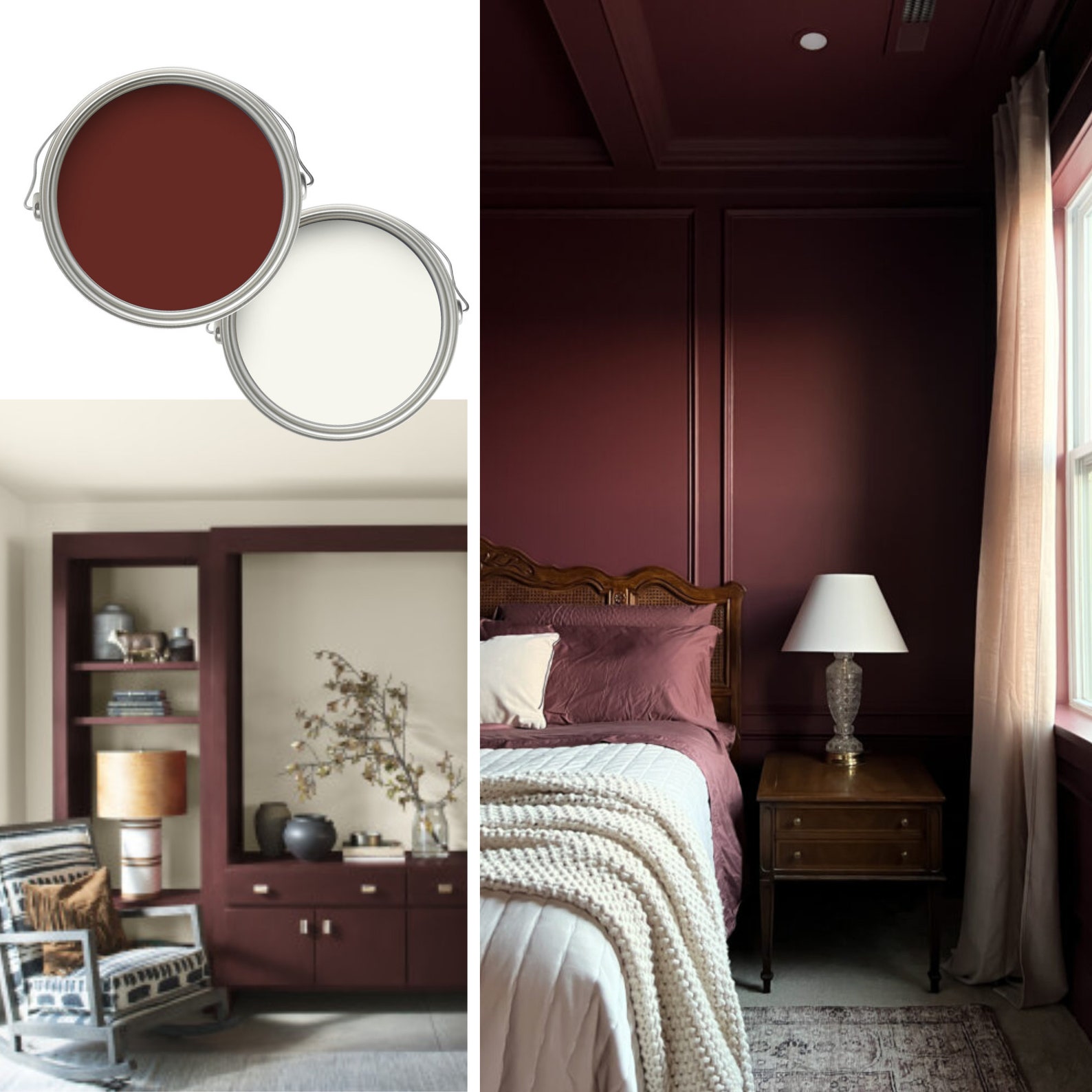 Benjamin Moore RED Paint Palette Burgundy Paint Scheme Pink Color ...