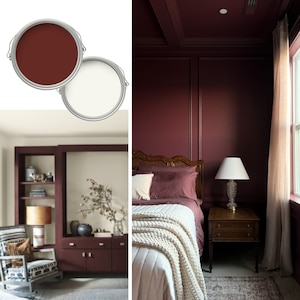 Neutral RED Paint Palette Muted Red Color Scheme Cottage Red Benjamin ...