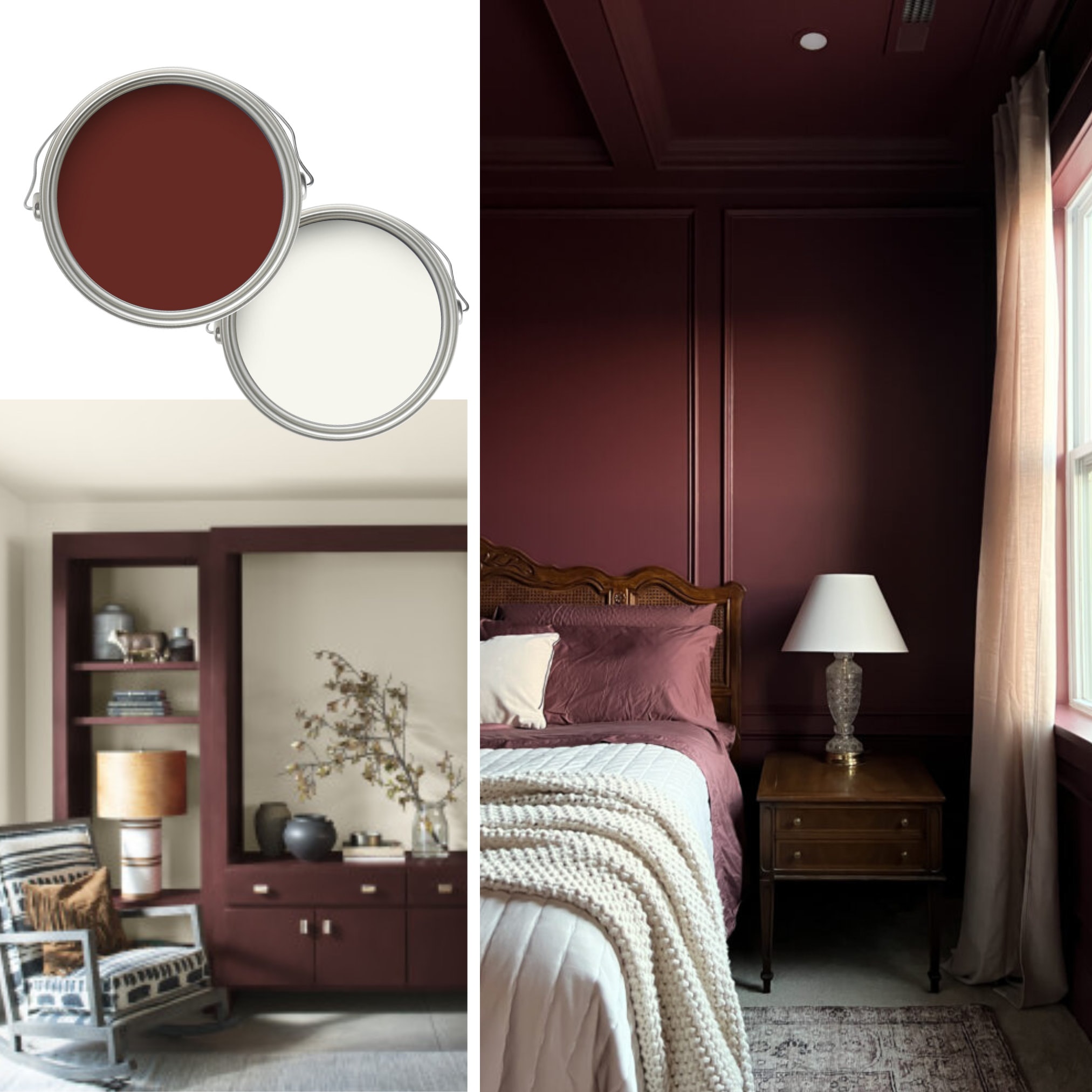 Benjamin Moore RED Paint Palette Red Bedroom Decor Burgundy Paint ...