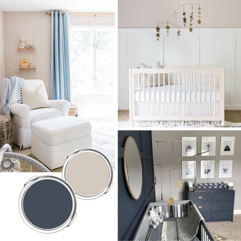 Boy Nursery Paint Color Palette Neutral Color Boy Bedroom Sage Green ...