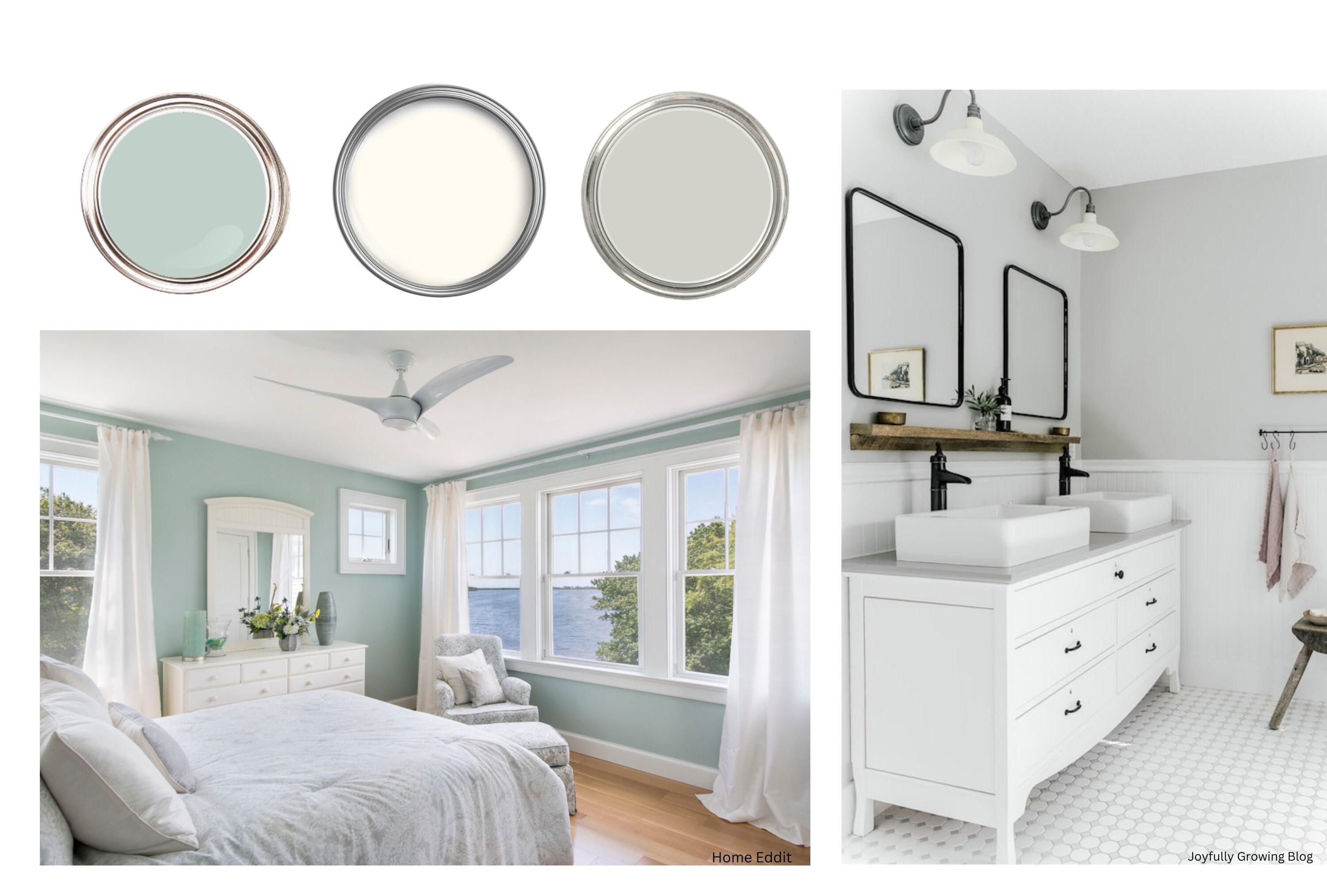 Benjamin Moore Coastal Beach Paint Palette Whole Home Interior Water ...