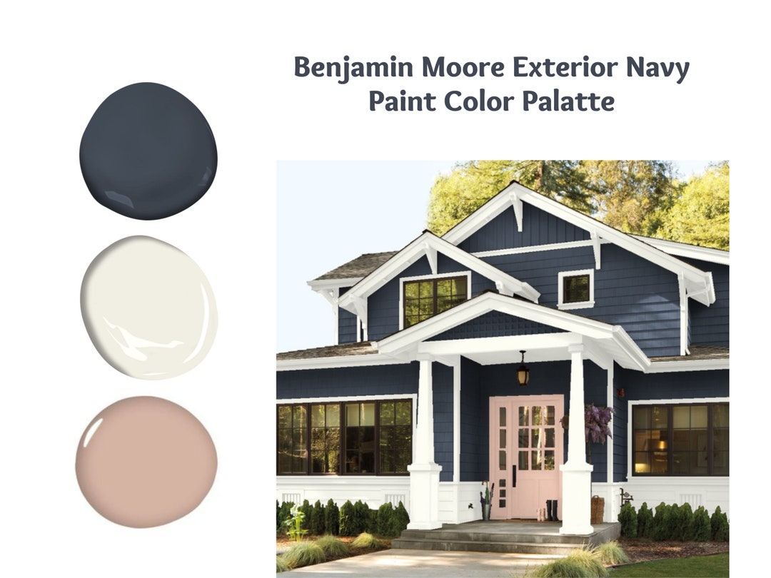 Navy Exterior Paint Color Scheme Blue Exterior Paint Benjamin Moore ...