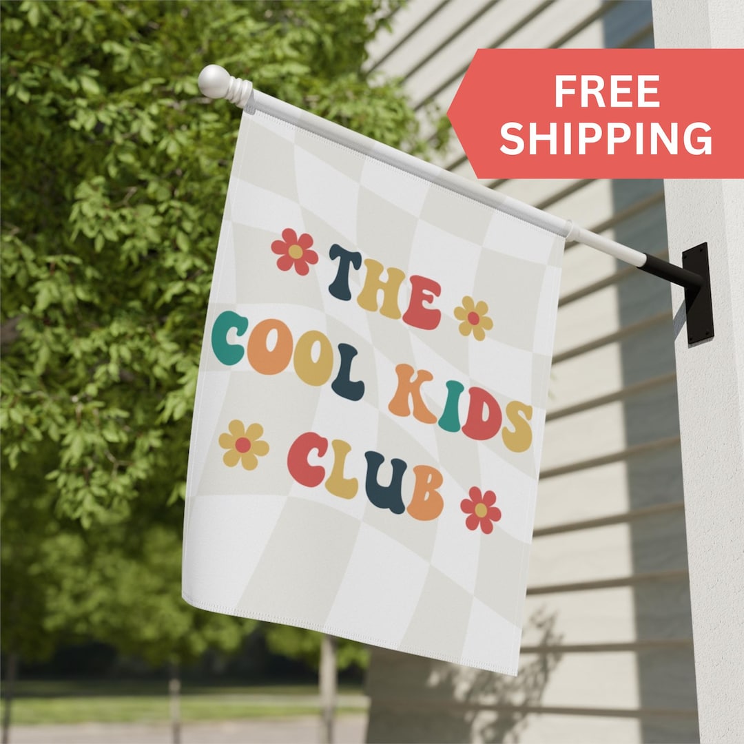 Clubhouse Flag Personalized Playhouse Accessories Cool Kid Club Outdoor ...