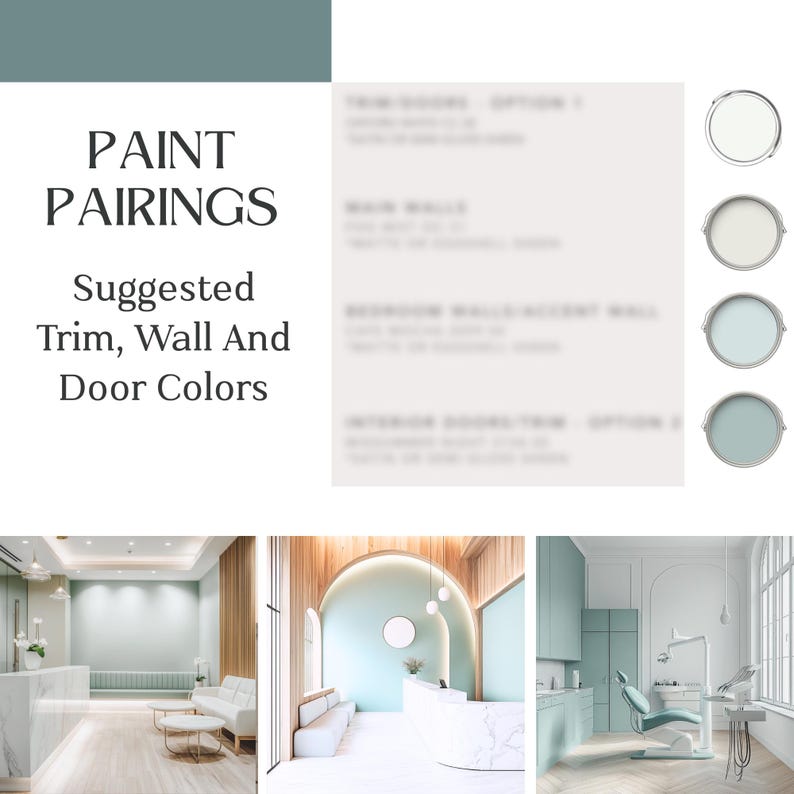 Dental Clinic Interior Design Color Palette for Orthodontic Reception ...