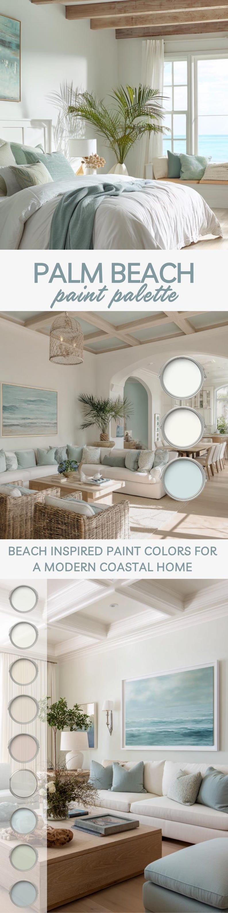 Mediterranean Coastal Paint Color Palette Palm Beach Color Scheme ...