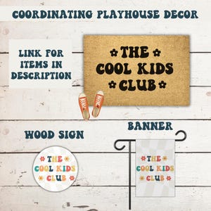 Playhouse Flag Custom Kid Fort Accessories Personalized Cool Kid Club ...