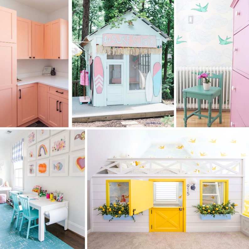 Girls Playroom Decor Color Palette Playhouse Decor Girl Bedroom ...