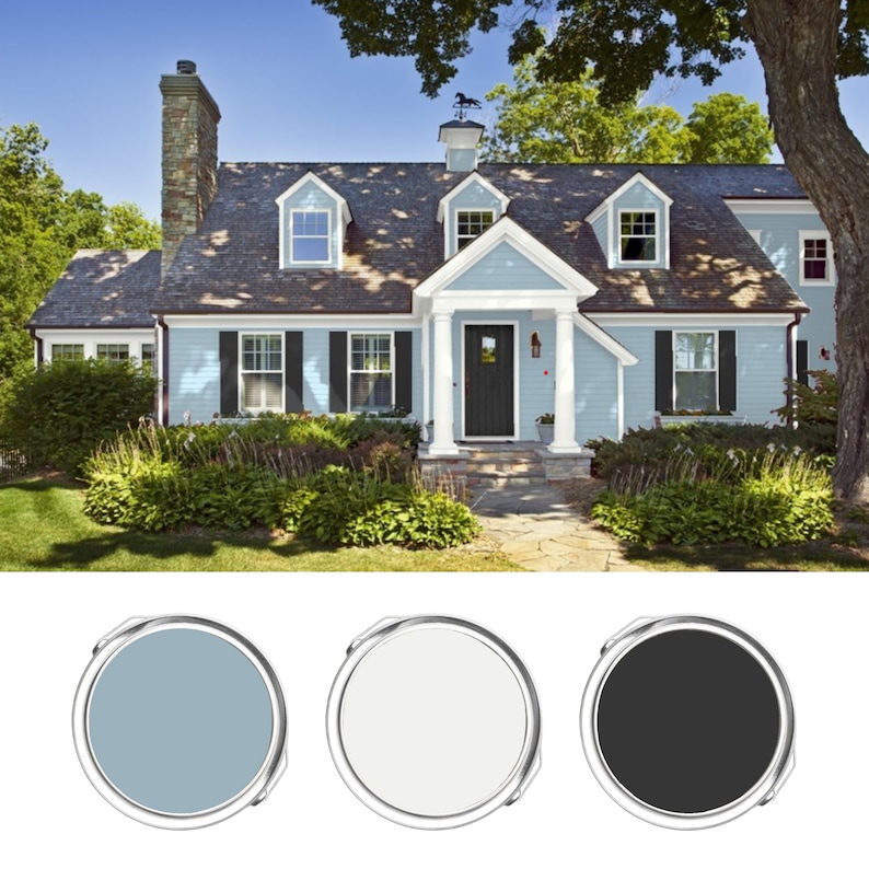 Benjamin Moore Coastal Blue Exterior House Color Front Door Paint ...