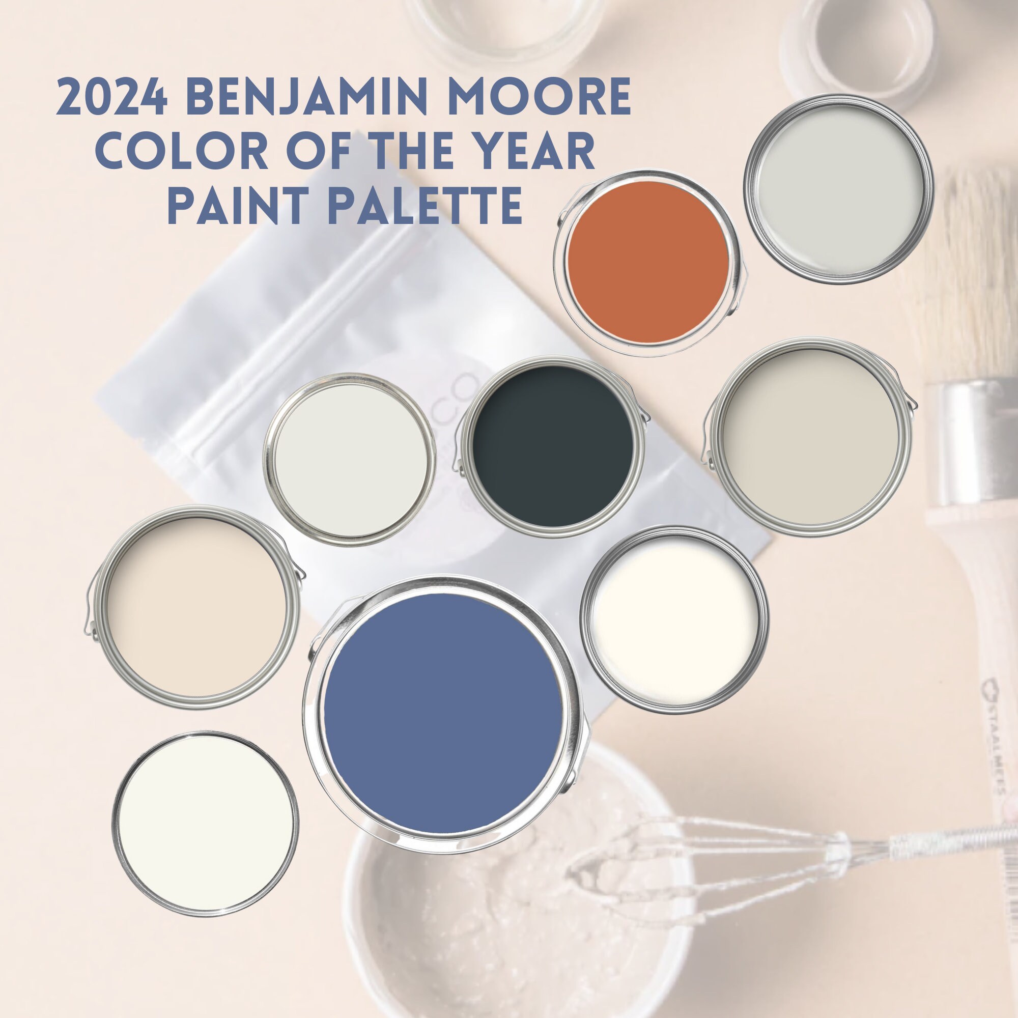 Benjamin Moore 2024 Color of the Year Paint Palette Blue Nova - Etsy ...