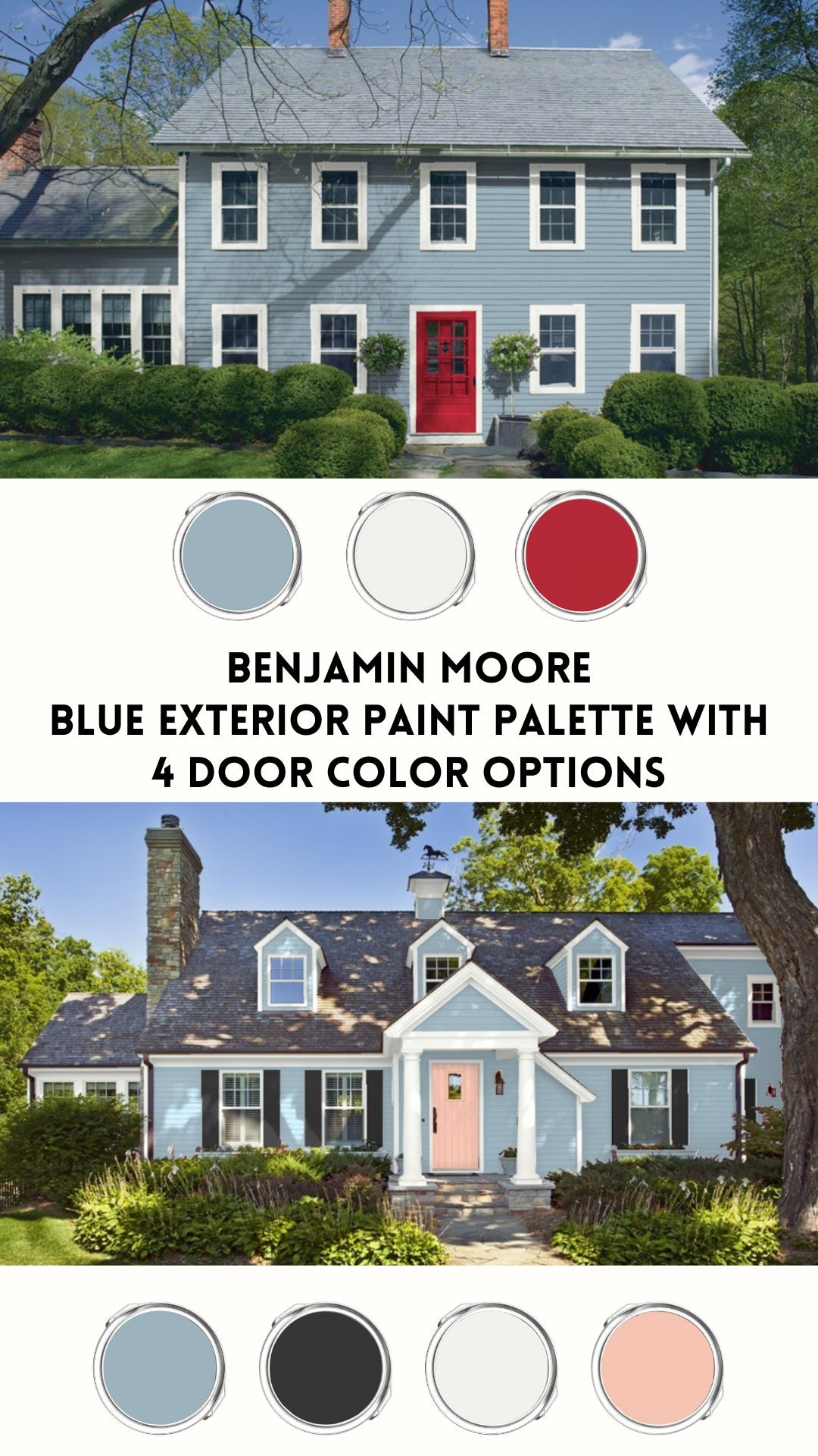 Benjamin Moore Coastal Blue Exterior House Color Front Door Paint ...