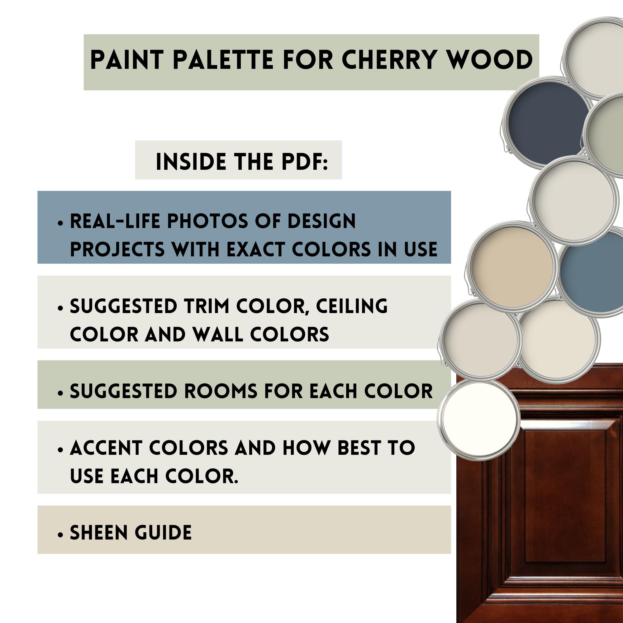 Cherry Wood Paint Color Palette for Dark Red Wood Floor Benjamin Moore ...
