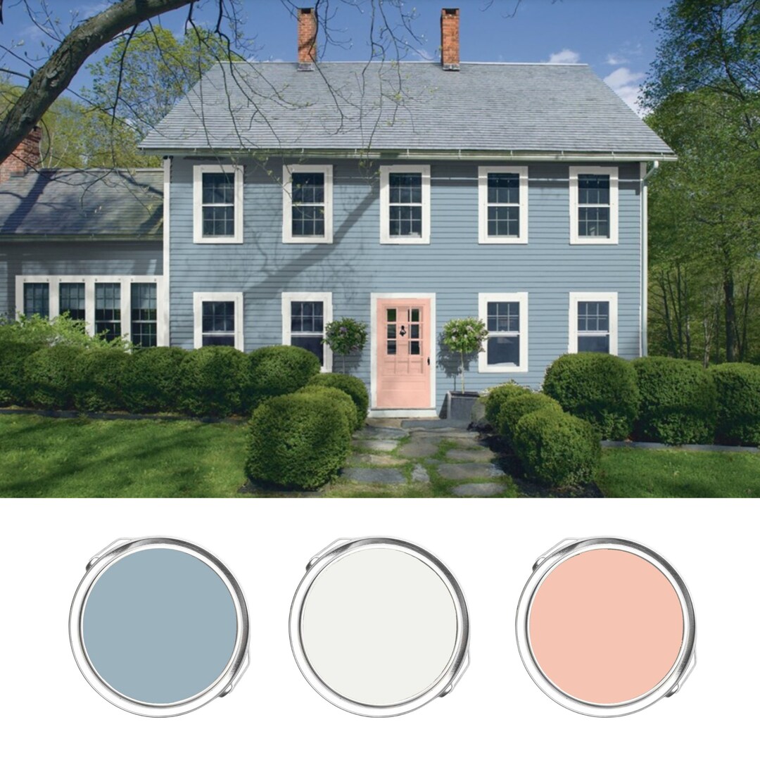 Benjamin Moore Coastal Blue Exterior House Color Front Door Paint ...