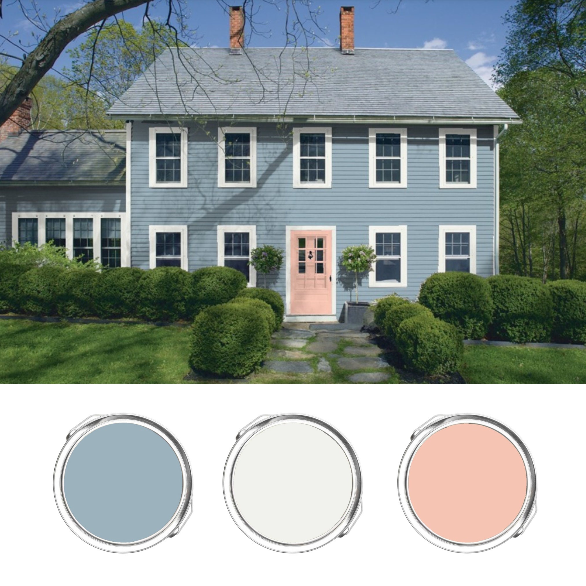 Benjamin Moore Coastal Blue Exterior House Color Front Door Paint ...
