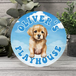 Playhouse Sign Girl Personalized Dog Gift Playroom Wall Decor Playhouse ...