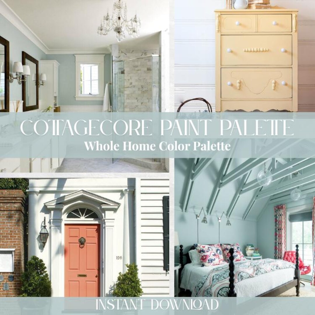 Cottagecore Paint Palette 2025 Cottage Color Scheme Benjamin Moore ...