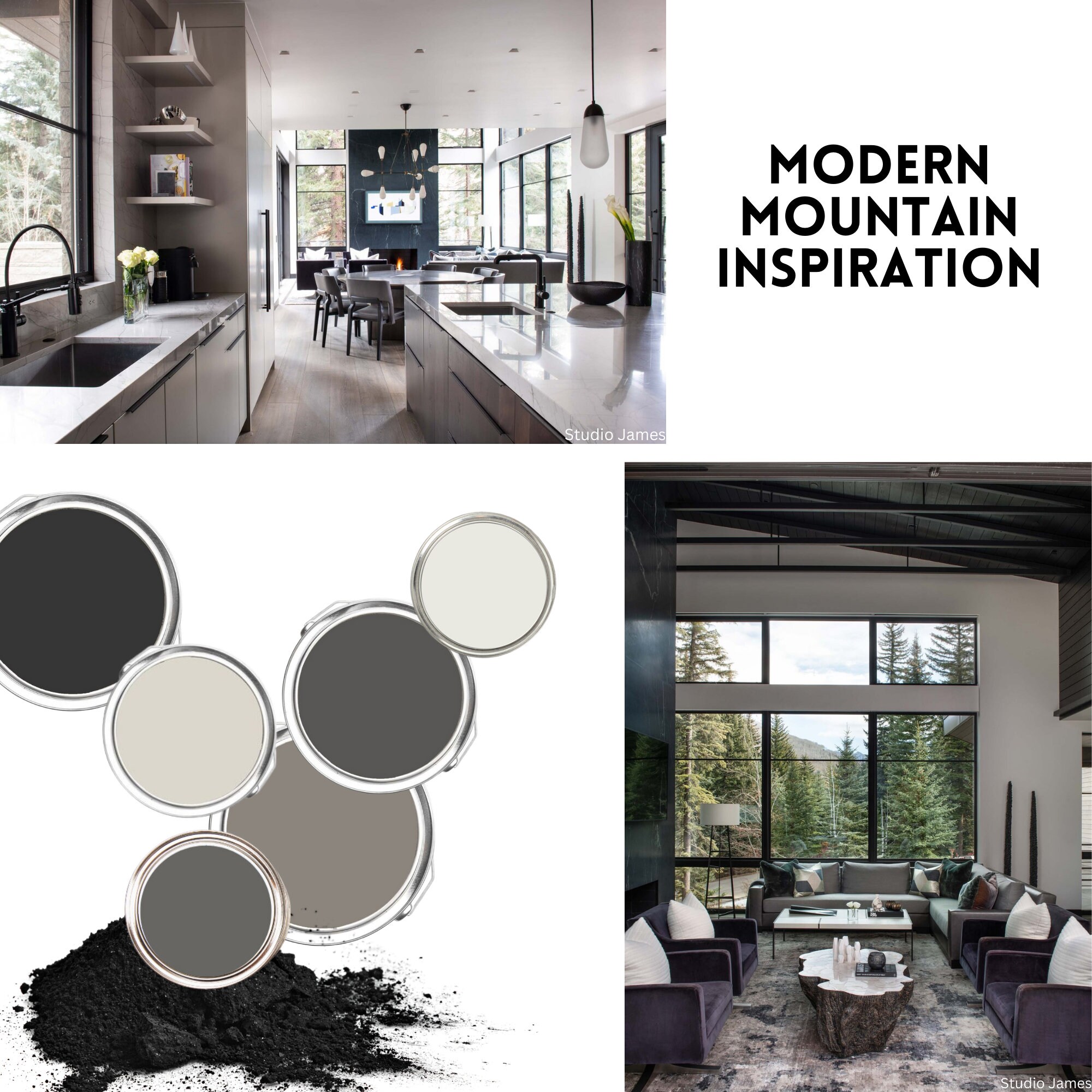 Benjamin Moore Modern Farmhouse Color Palette Kitchen Cabinet Palette ...