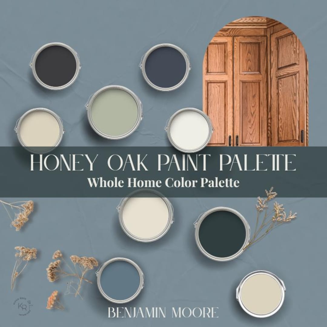 Honey Oak Color Palette Benjamin Moore Paint Palette for Oak Farmhouse ...