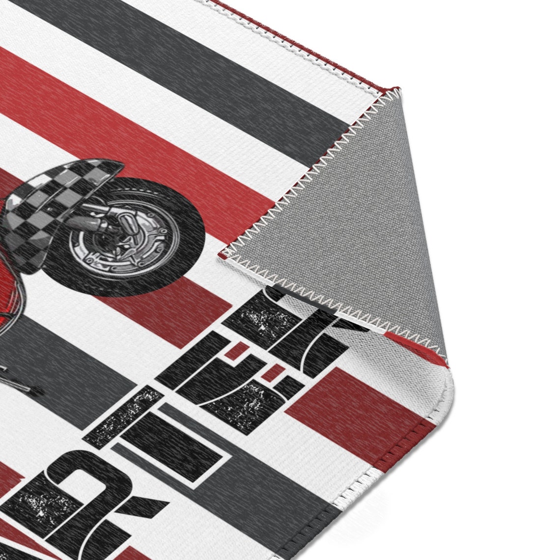 Motorcycle Rug for Boy Bedroom Personalized Motorbike Room Decor Dirt ...