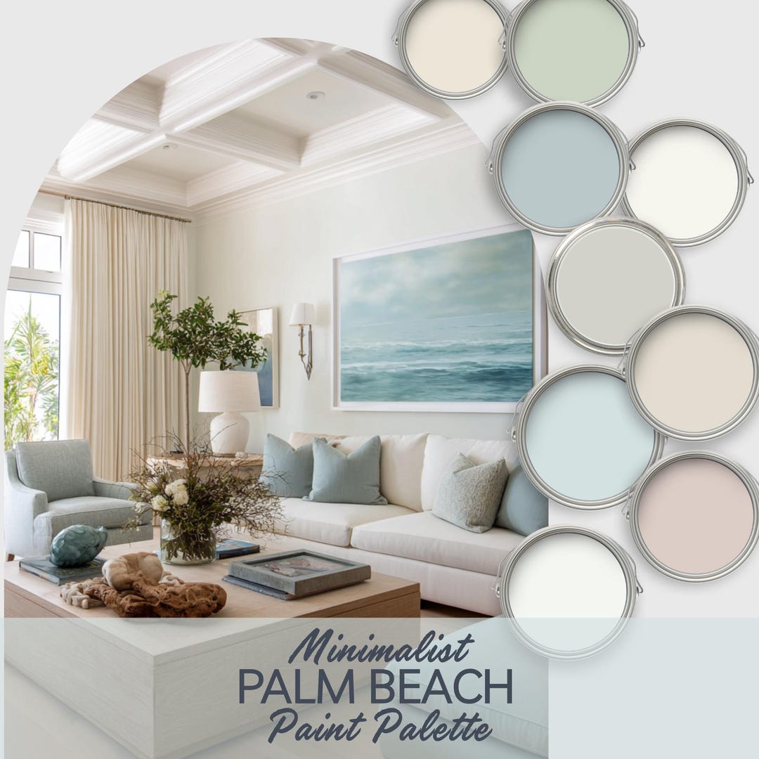 Coastal Paint Color Palette Palm Beach Decor Benjamin Moore California ...