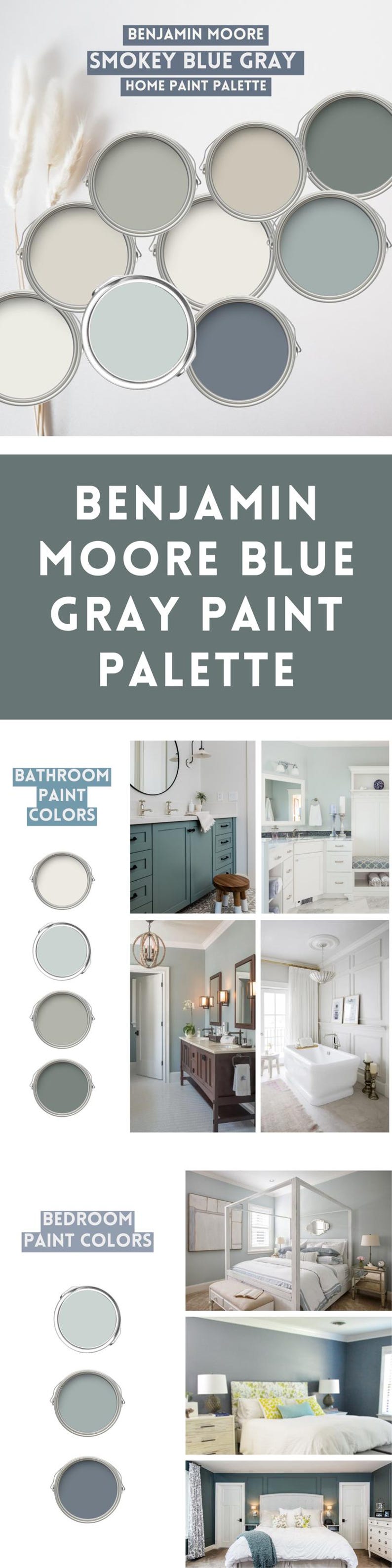 Benjamin Moore Blue Paint Color Palette Calm Coastal Kitchen Color ...