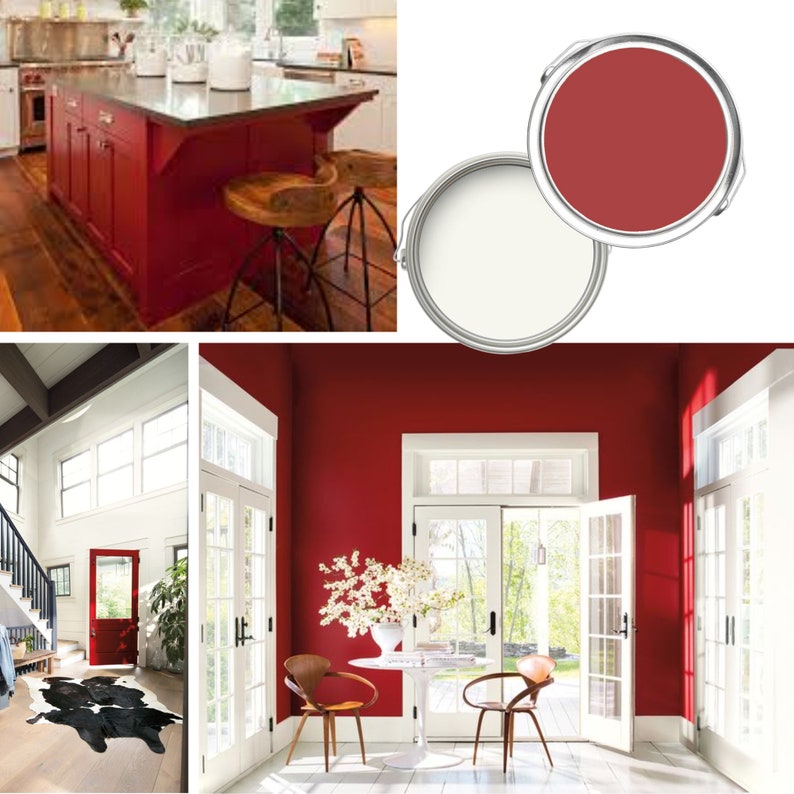 Benjamin Moore RED Color Palette Burgundy Paint Scheme Muted Red Tone ...