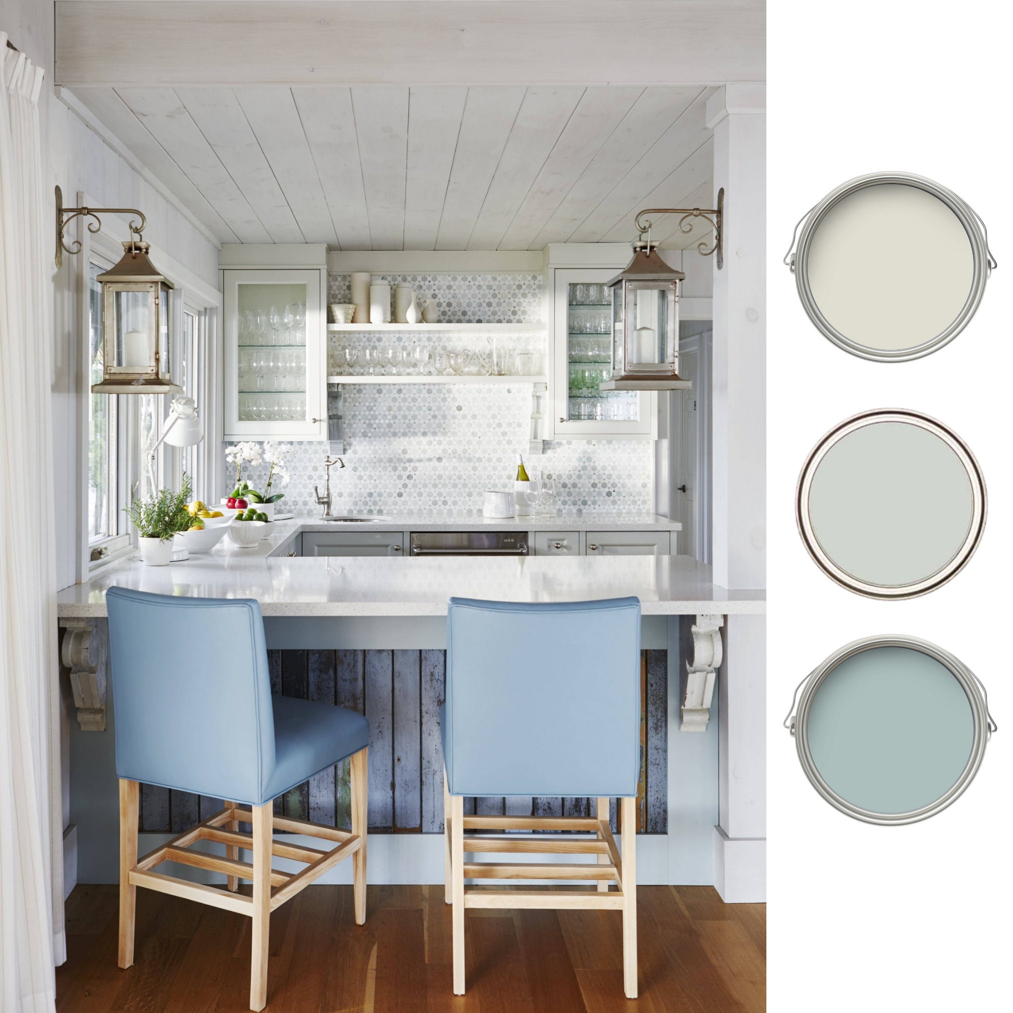 Benjamin Moore Coastal Palette Blue Paint Scheme Beach House Color ...