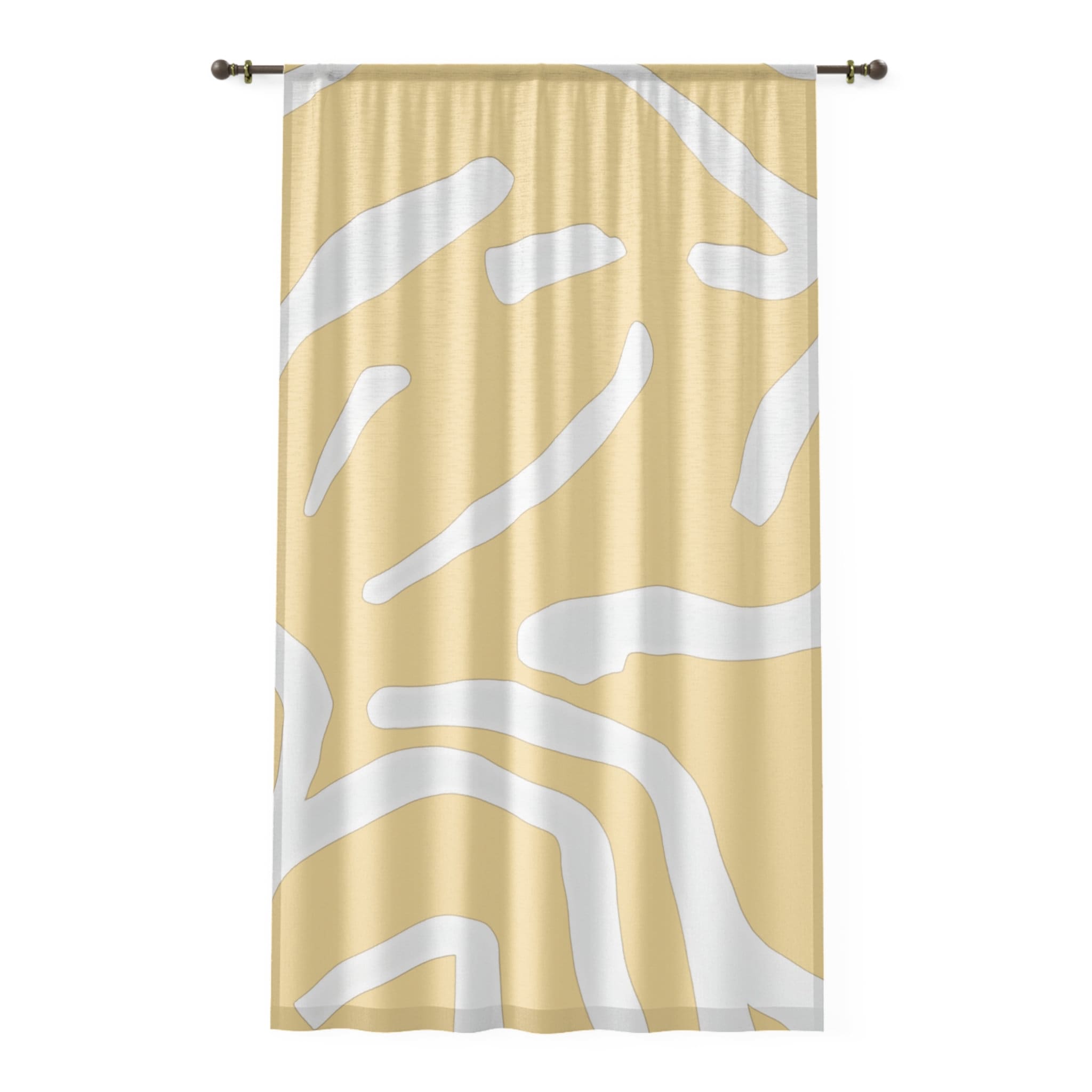 Yellow Window Curtain Boho Modern Curtain Yellow Cottage Curtain ...