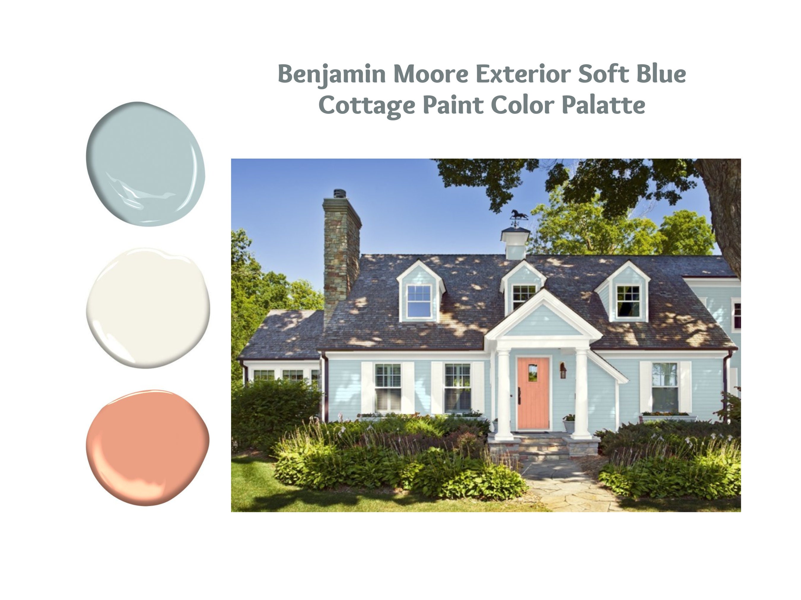 Cottage Exterior Paint Palette 2023 Benjamin Moore Paint Color Blue ...